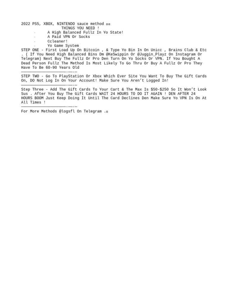 Gift Card Method?? 2022 | PDF