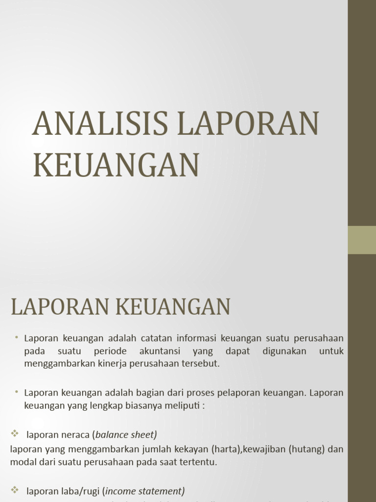 Analisis Laporan Keuangan | PDF