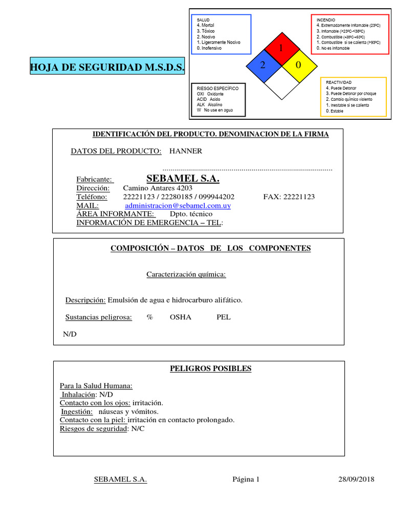 Hanner Sebamel | PDF | Agua | Descomposición