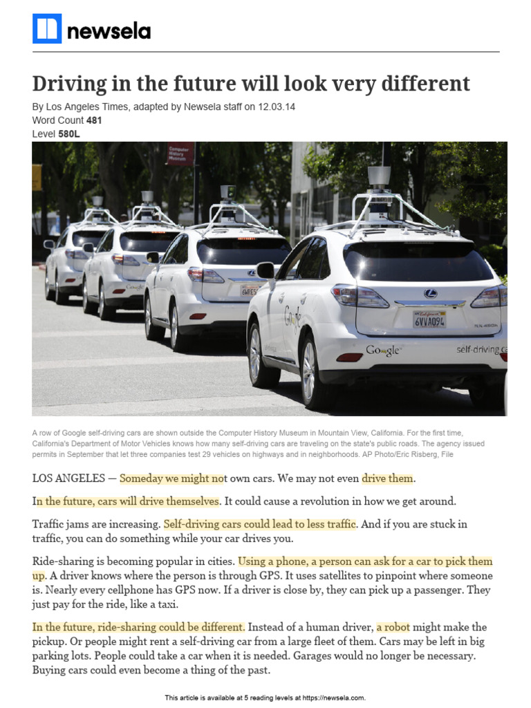 Summary Practice - Self Driving | PDF | Car | Land Vehicles