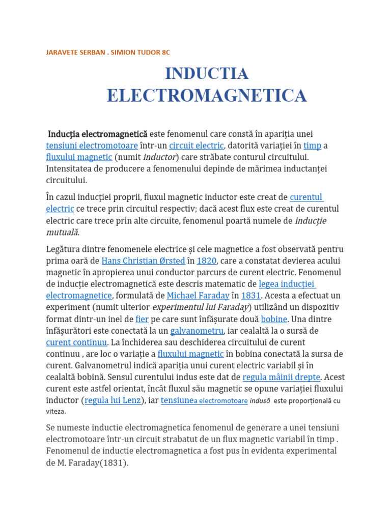 Inductia Electromagnetica | PDF