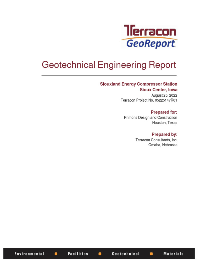Terracon Geotech Report - Siouxland R1 Withoutlogo | PDF | Foundation ...