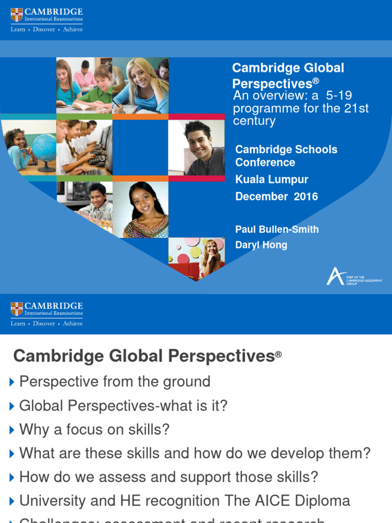 Cambridge Global Perspectives An Overview | PDF | Critical Thinking ...