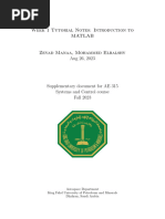 MATLAB Onramp Quick Reference | PDF | Matlab | Matrix (Mathematics)