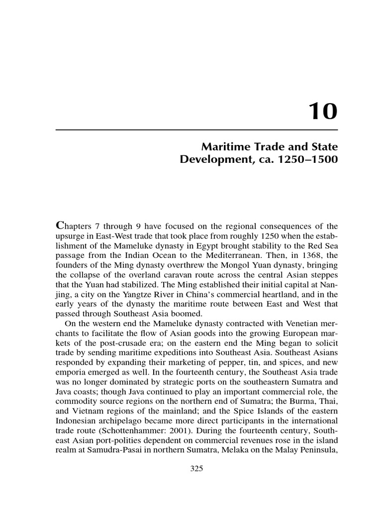 Maritime Trade and State Development, Ca. 1250-1500 ...