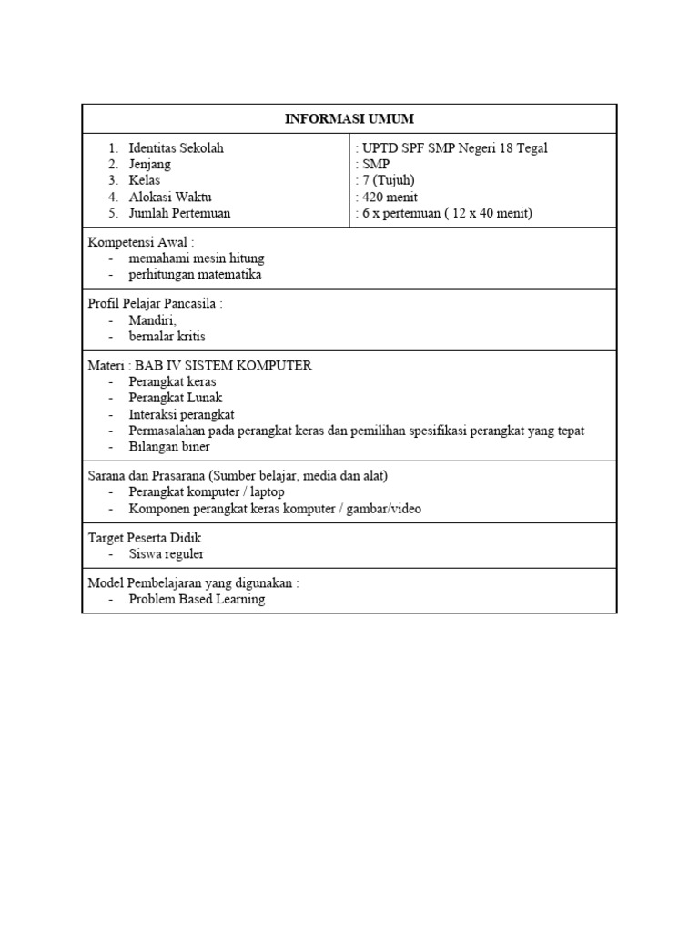 MA BAB 4 SISTEM KOMPUTER TGH | PDF