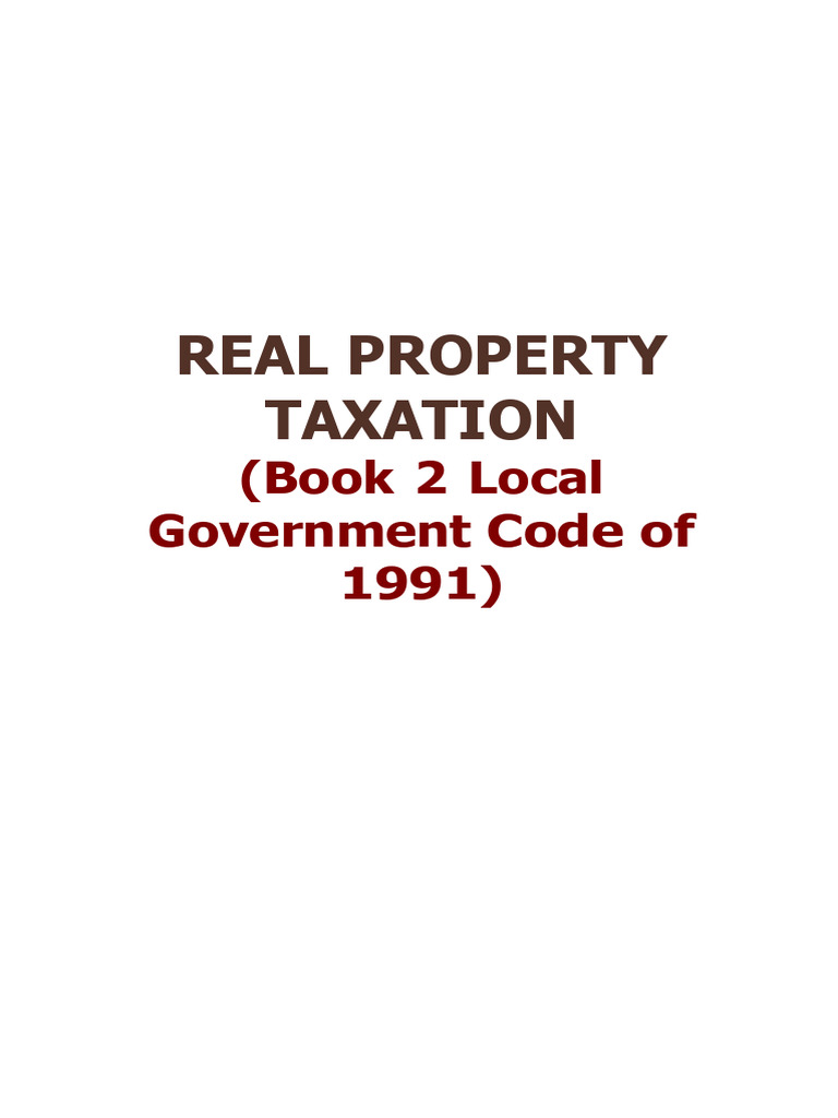 REAL PROPERTY TAXATION BOOK II Title II FINAL | Download Free PDF ...