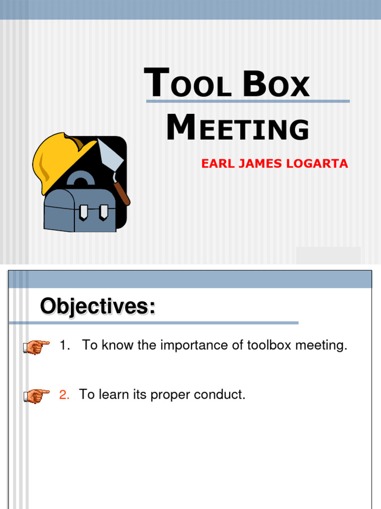 1 - COSH-Tool Box Meeting | PDF | Occupational Safety And Health