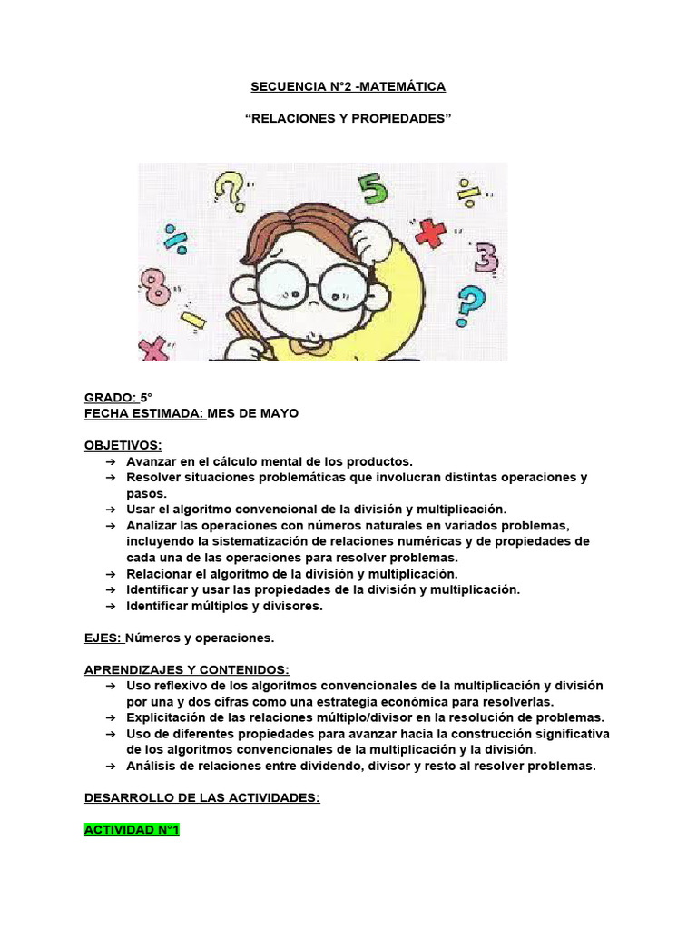 Matematica 1 | PDF | División (Matemáticas) | Matemática Elemental