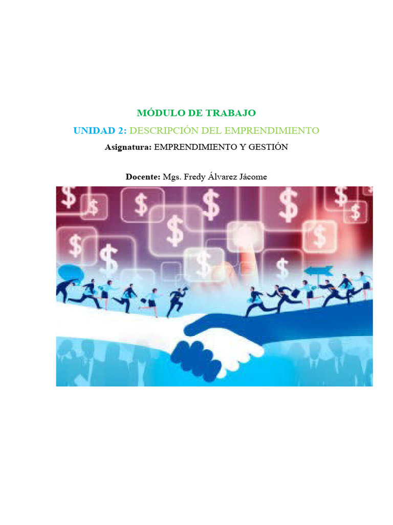 Modulo 2 Emprendimiento Tercero BGU | PDF | Iniciativa empresarial | Presupuesto