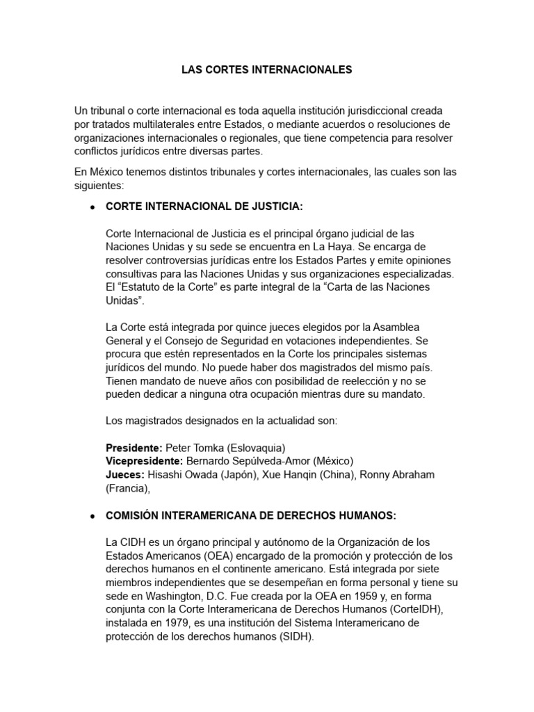 Las Cortes Internacionales | Descargar gratis PDF | Corte Criminal ...