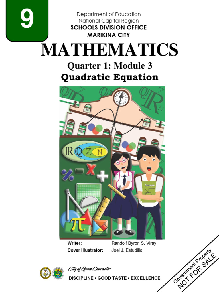 MATH - GR9 - QTR1 MODULE 3 FINAL 20 Pages | PDF | Quadratic Equation ...