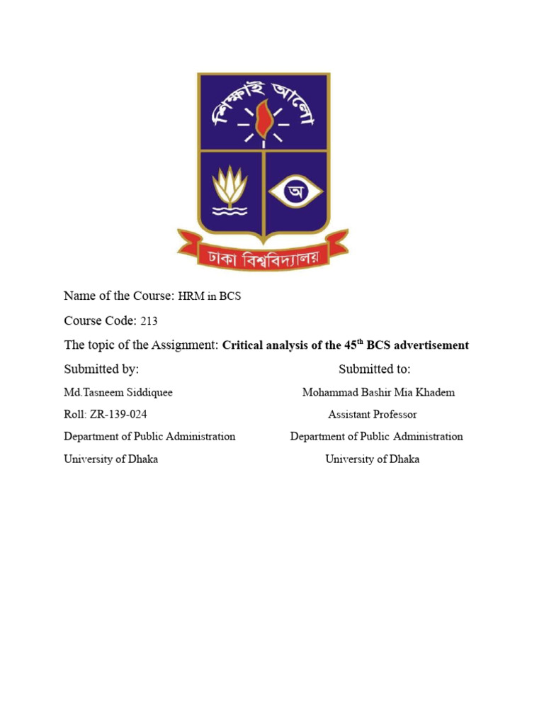 Critical Analysis of 45th BCS Examination Advertisement | PDF | Recruitment | Salary