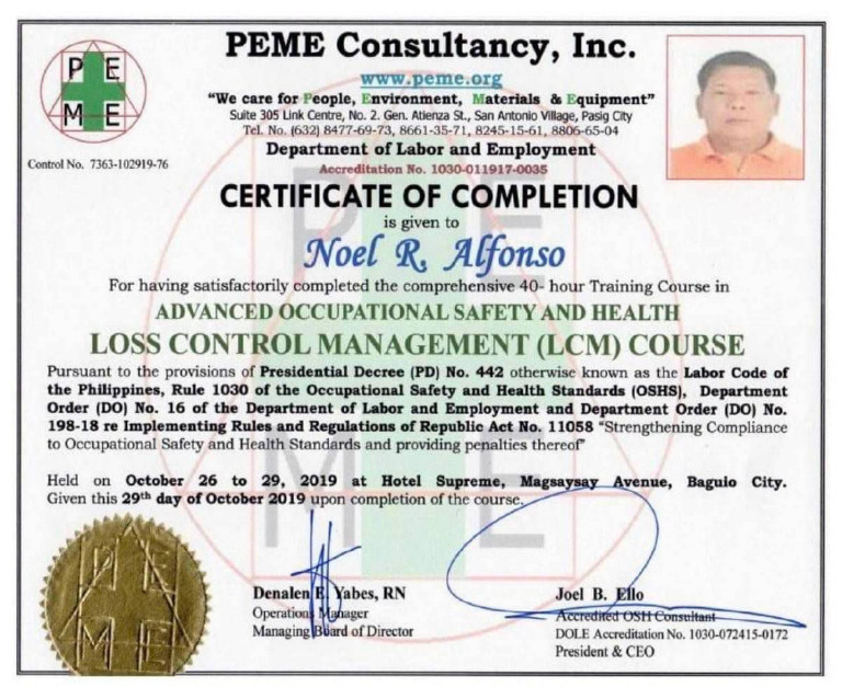 Loss Control Management-Noel Alfonso | PDF