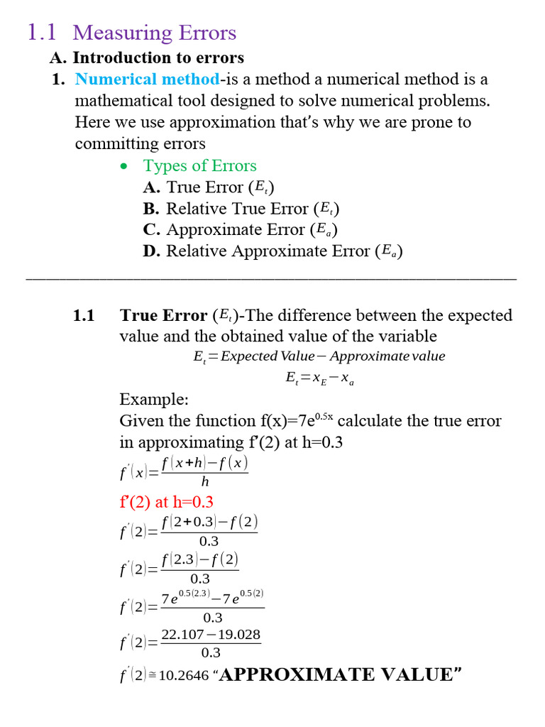 Ee 303 Numerical Analysis Notebook Pdf Numerical Analysis Approximation
