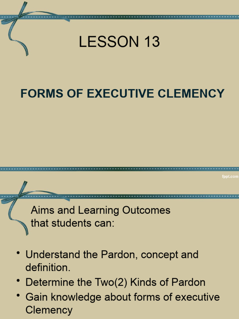Understanding Executive Clemency Forms | PDF