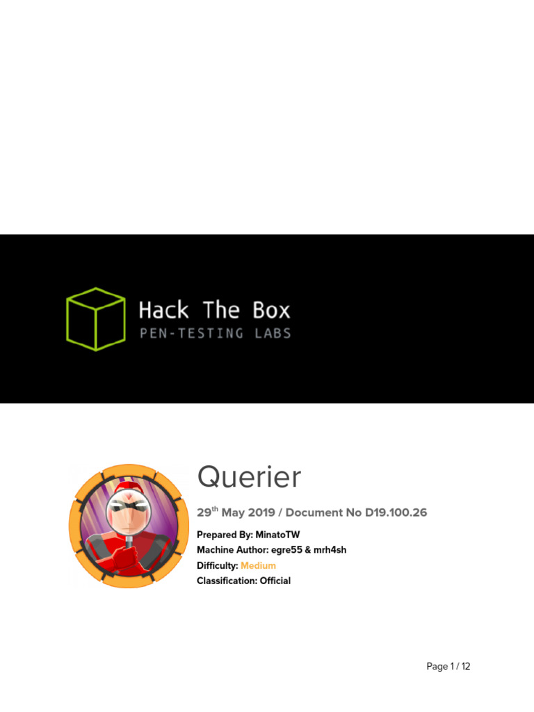 Querier | PDF | Microsoft Sql Server | Information Technology