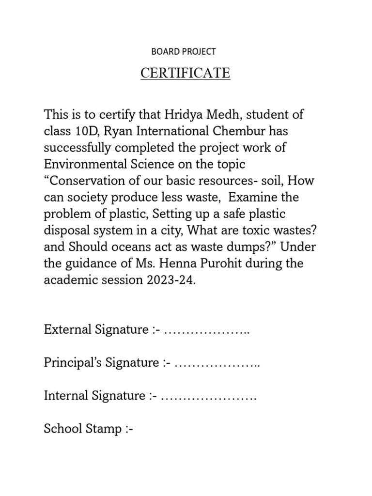 EVS Certificate | PDF