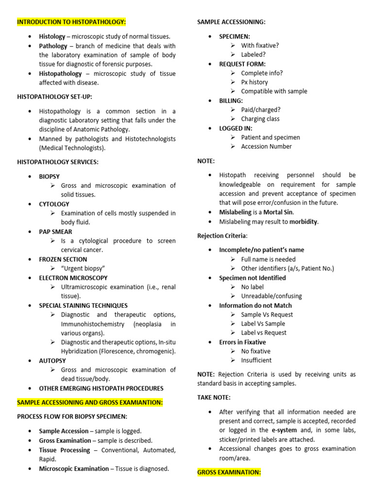 Histopathology Prelims | PDF | Histopathology | Pathology