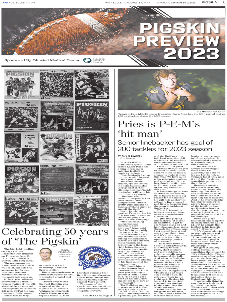 Pigskin Preview 2023 | PDF | Quarterback | American Football People