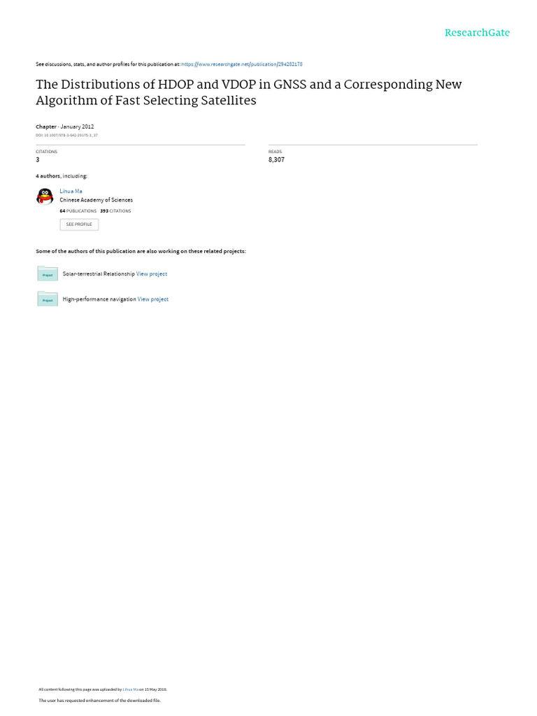 The Distributions of HDOP and VDOP in GNSS and A Corresponding New ...