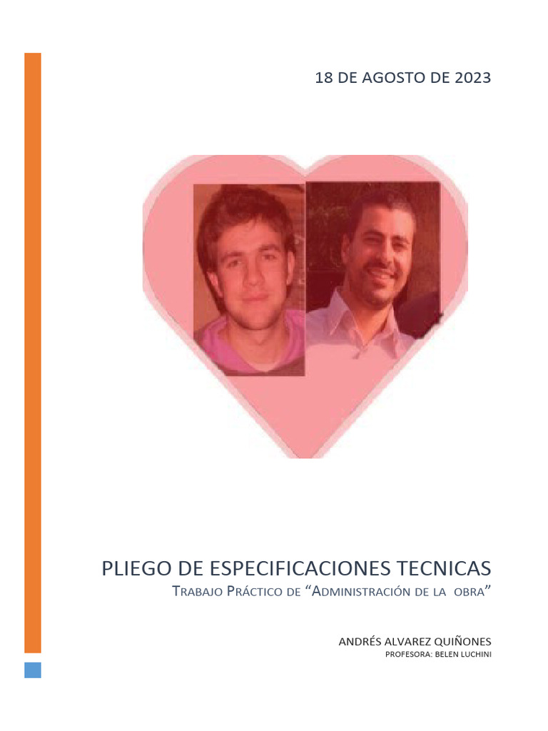 Pliego de Especificaciones Tecnicas | PDF | Albañilería | Hormigón Pliego de Especificaciones Tecnicas | PDF | Albañilería | Hormigón