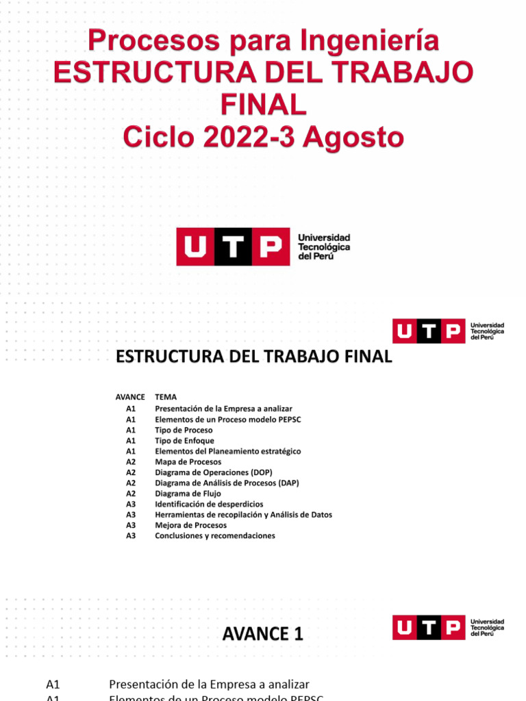 Estructura Trabajo Final | PDF