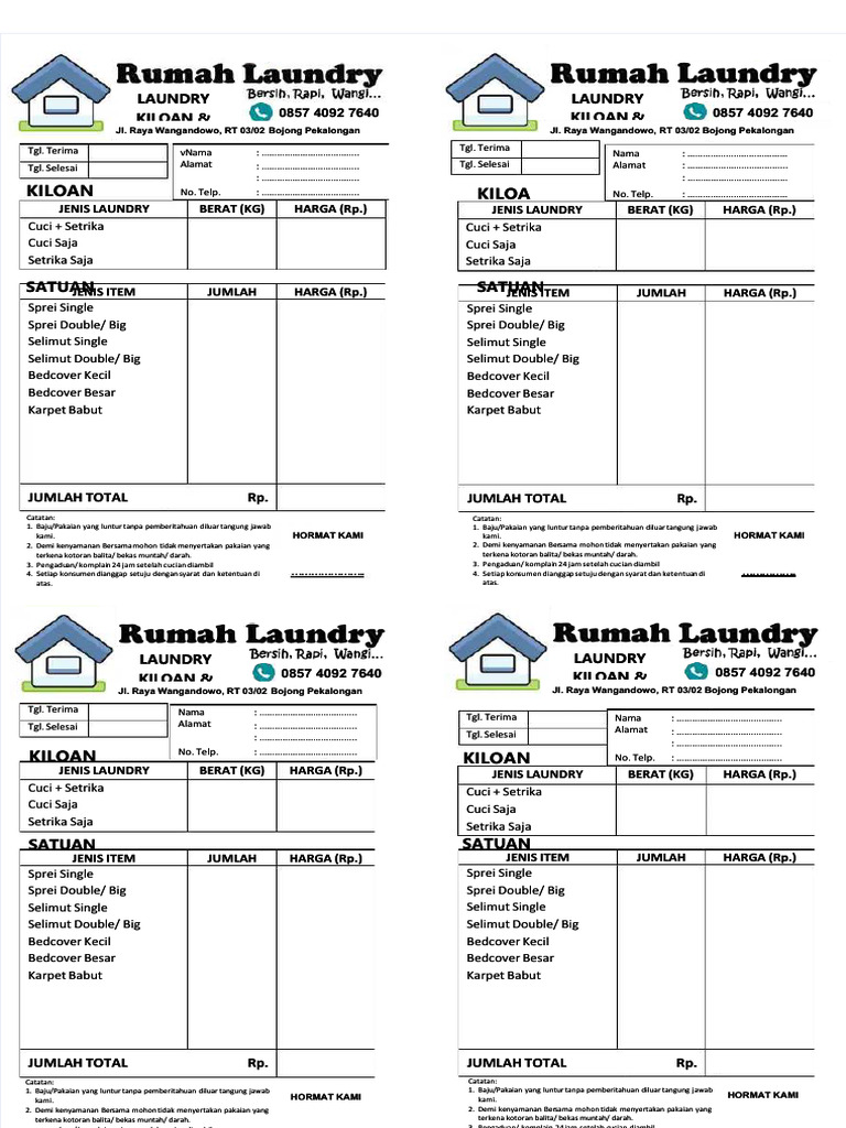 PDF Nota Laundry Compress | PDF