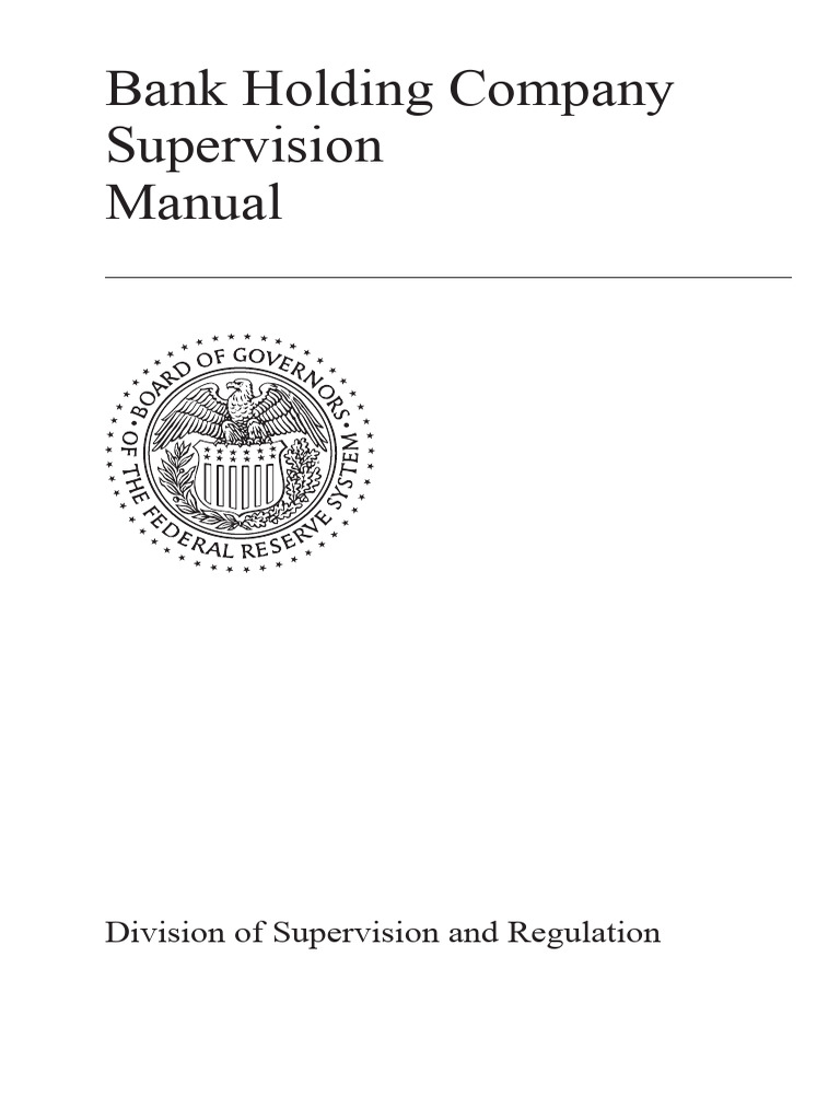 BHC Hold Company FED MANUAL | PDF | Banks | Securities (Finance)
