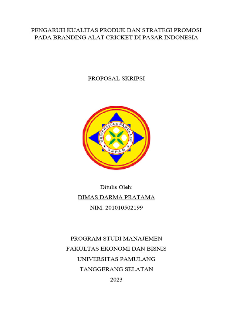 Proposal Dimas Jelek | PDF | Karier & Perkembangan
