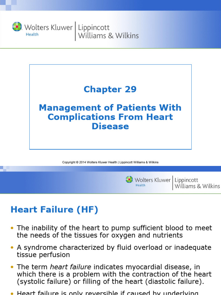 Management of Patients With Complications From Heart Disease Hinkle PPT ...