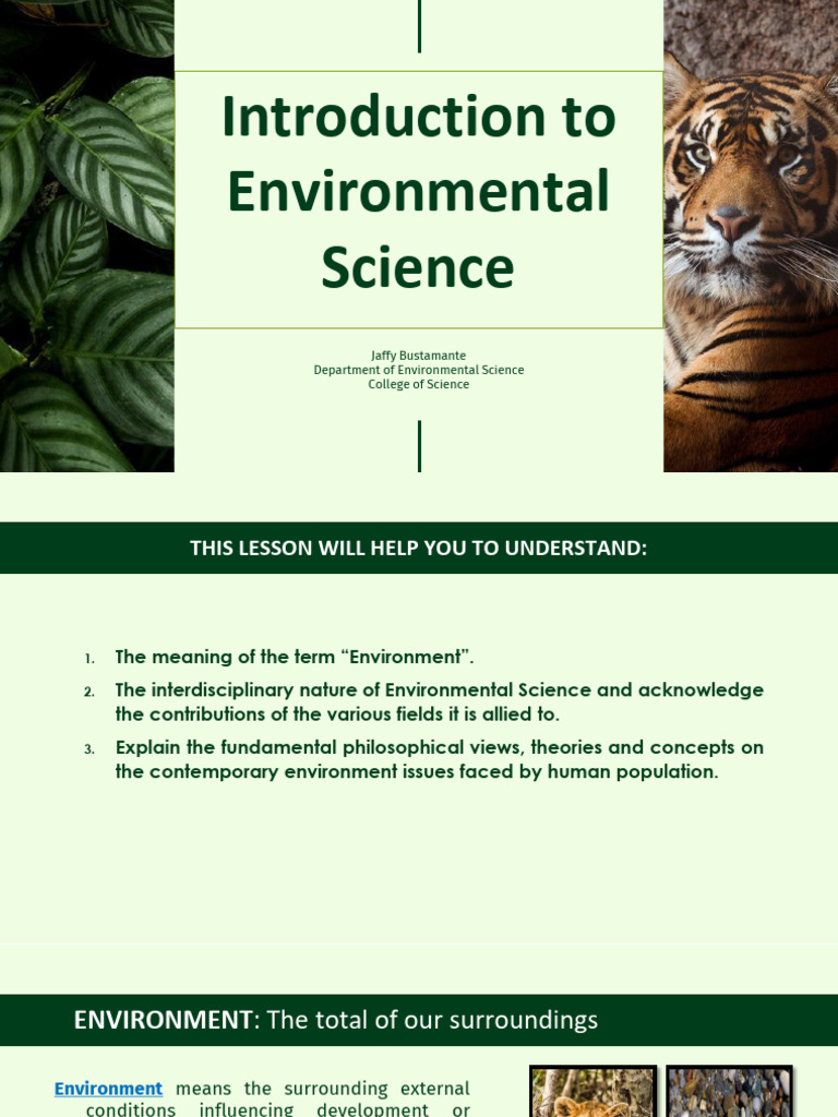 Lesson 1 - Introduction To Environmental Science-Merged | Download Free ...