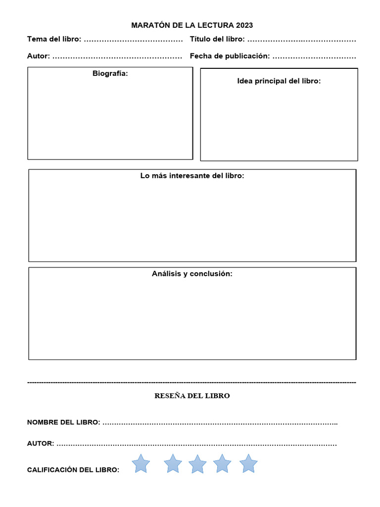 Maratón de Lectura 2023: Reseñas y Análisis | PDF