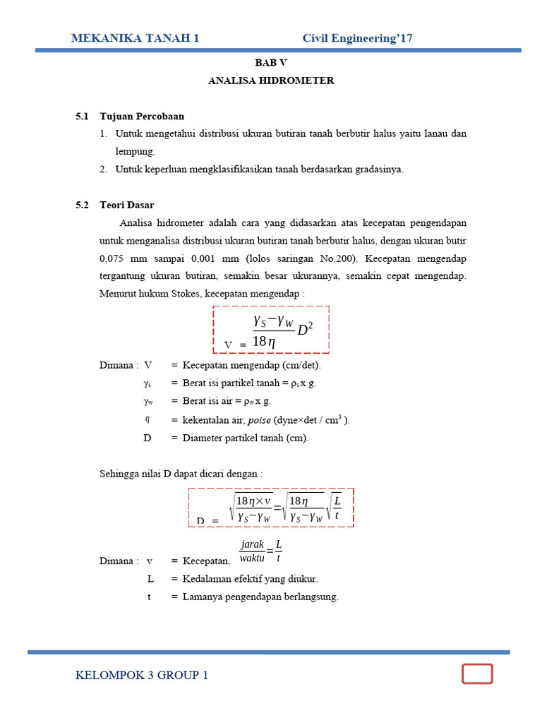 Bab V Analisa Hidrometer | PDF
