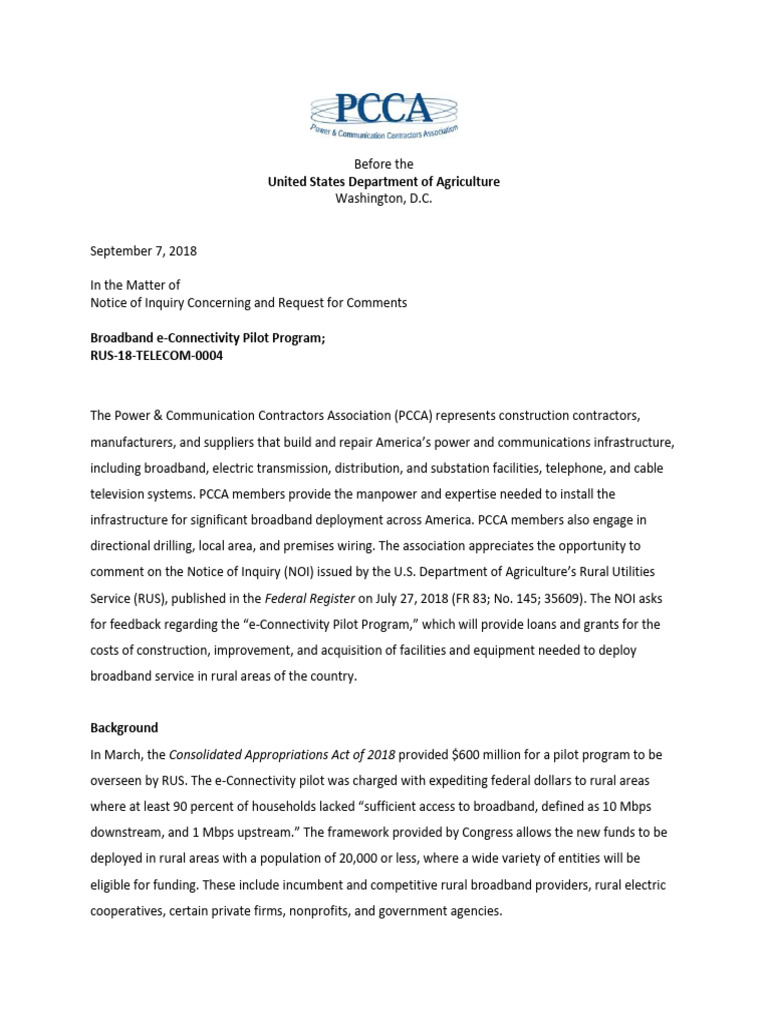 RUS 18 TELECOM 0004 0178 - Attachment - 1 | PDF | Broadband | Optical Fiber