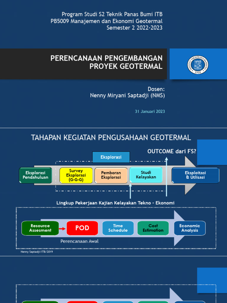 03 Perencanaan Proyek Geothermal 2023 | PDF