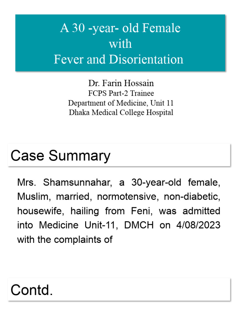 Dr. Farin's Grand Round Presentation 31.09.23 | PDF | Clinical Medicine ...
