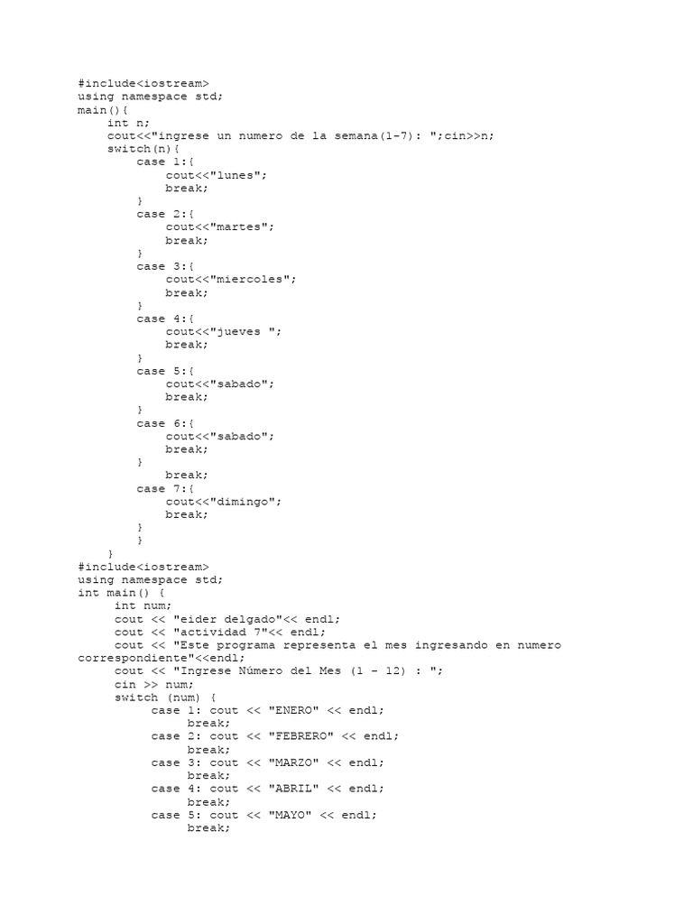 Actividad 7 C | PDF | Ingeniería de software | Programación de computadoras
