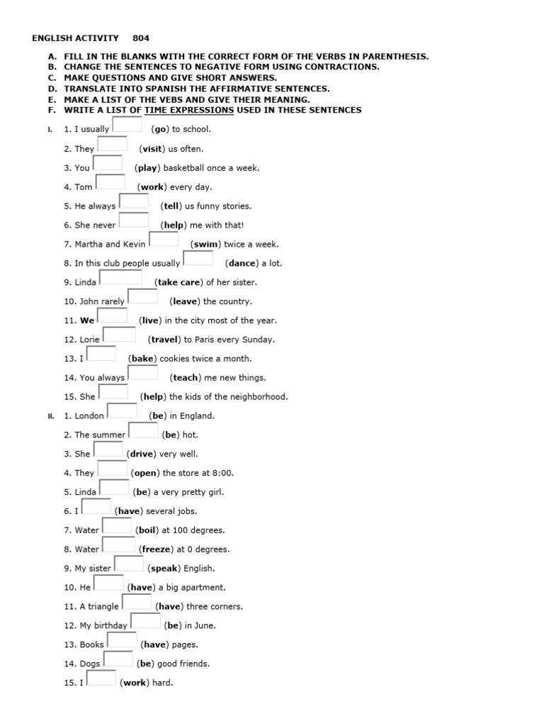 English Activity 804 Pdf