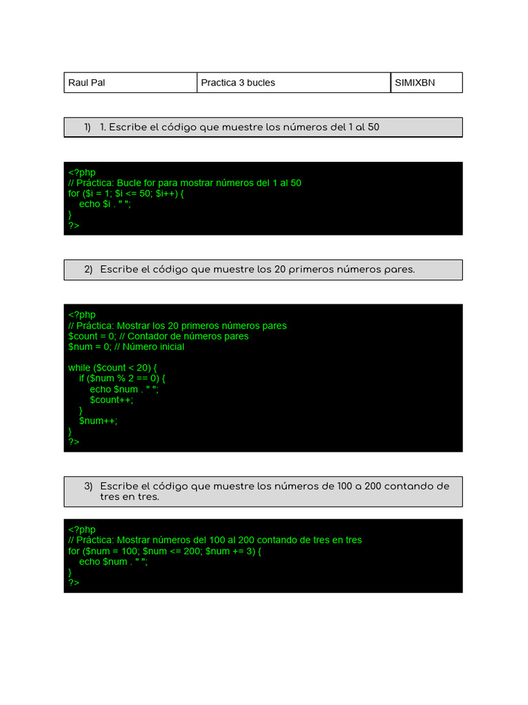 Práctica 3 php | PDF | Informática | Ciencias de la Computación