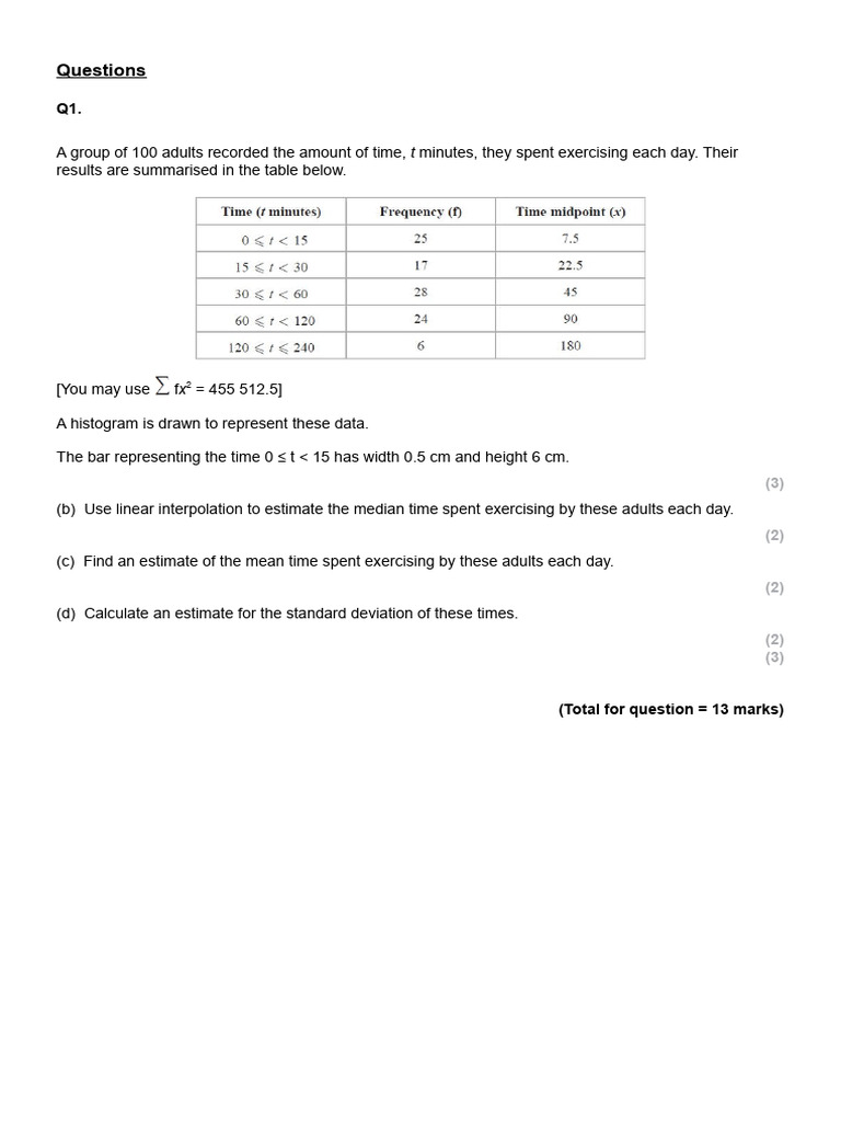 s1 Short Test Practise 2 | PDF