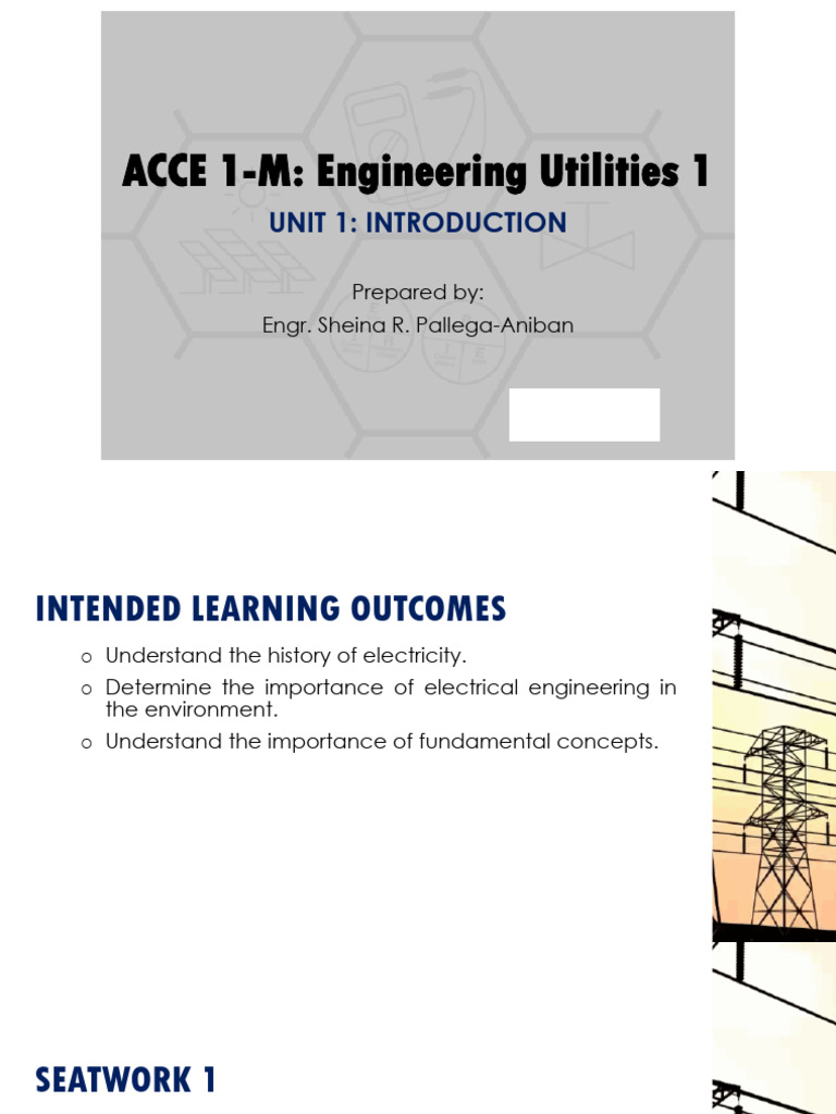 ACCE 1 M - L01 Introduction | PDF | Alternating Current | Electricity