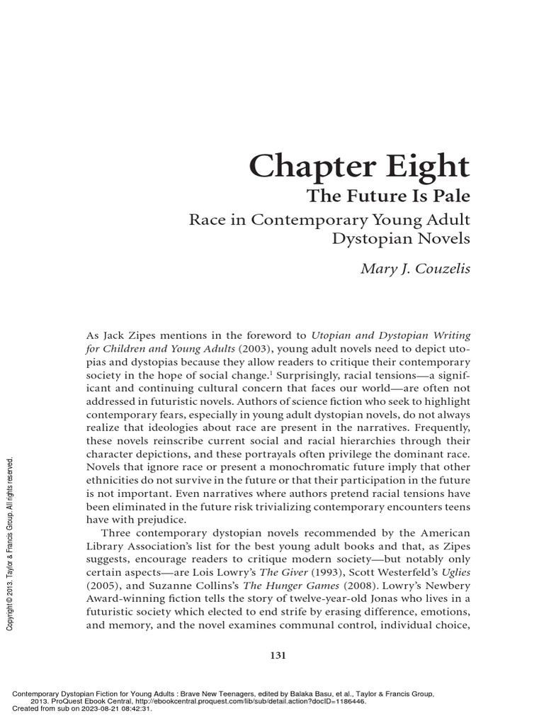 Contemporary Dystopian Fiction For Young Adults Br... - (Chapter 8 The ...