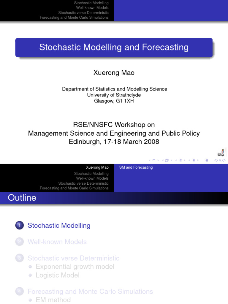 Stochastic Modelling and Foreacasting | PDF | Stochastic Differential ... Stochastic Modelling and Foreacasting | PDF | Stochastic Differential ...