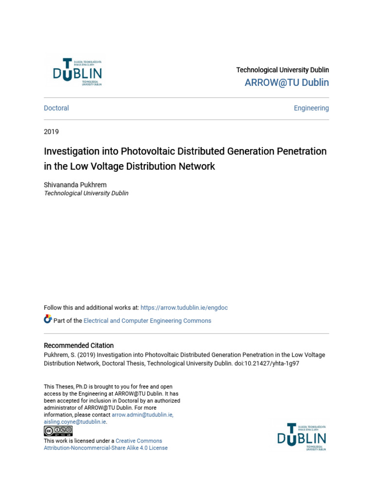 Investigation Into Photovoltaic Distributed Generation Penetratio Pdf Electrical Substation