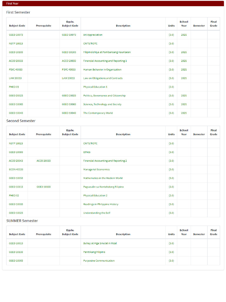 BSMA Curriculum | PDF