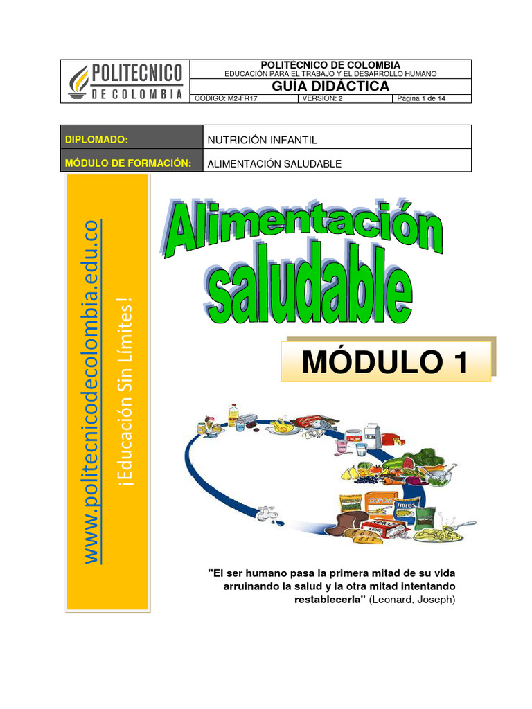 GUIA DIDÁCTICA 1 - Alimentación Saludable - Nutrición Infantil | PDF ...