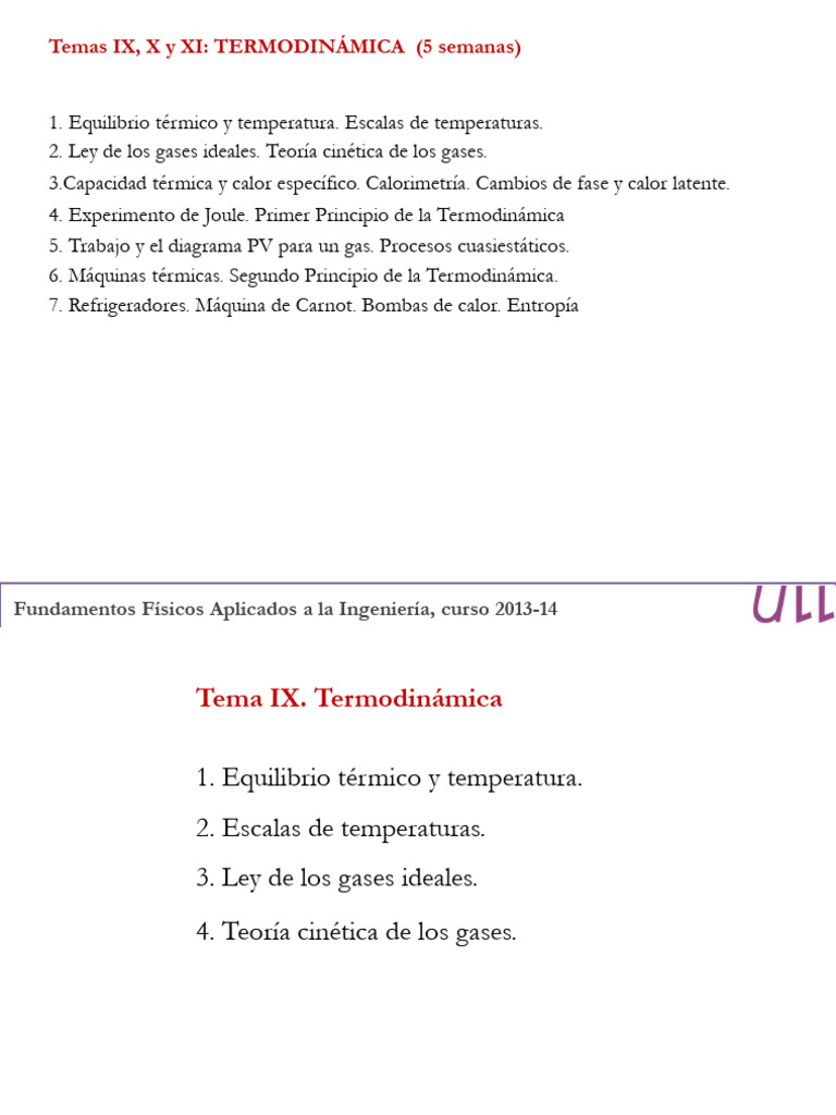 Tema Ix Termo Ffai | PDF | Gases | Termodinámica