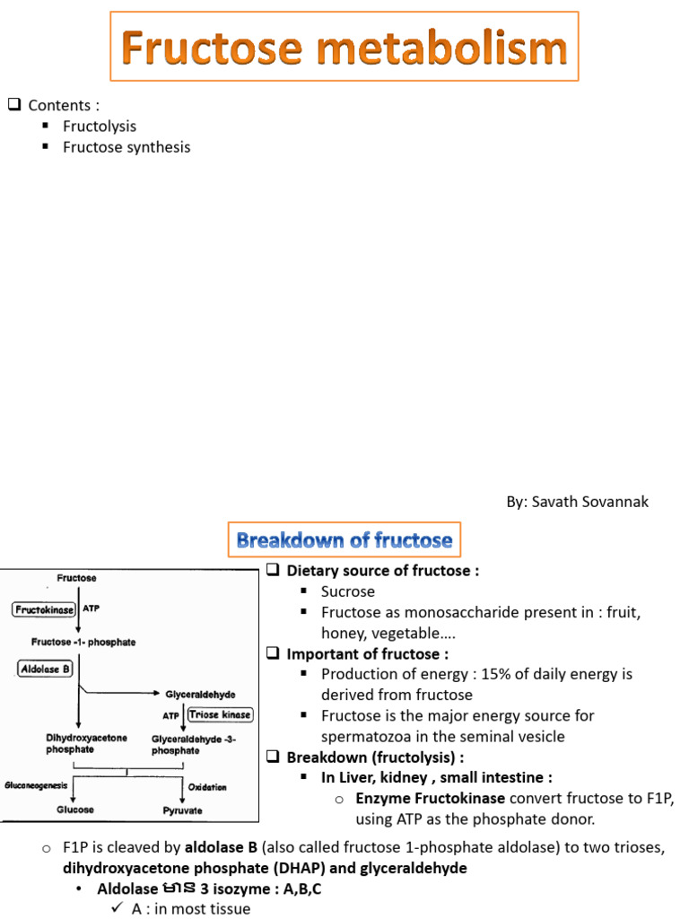 Fructose Metabolism | PDF | Fructose | Biomolecules