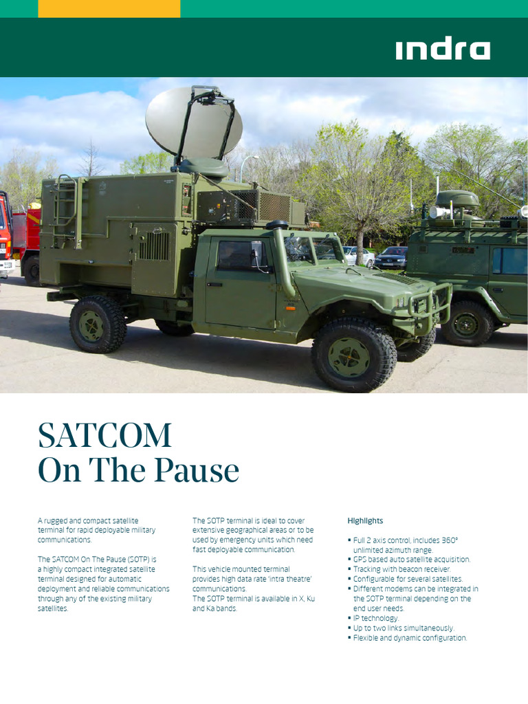 Indra Satcom On The Pause en 2020 0 | PDF | Communications Satellite | Antenna (Radio)